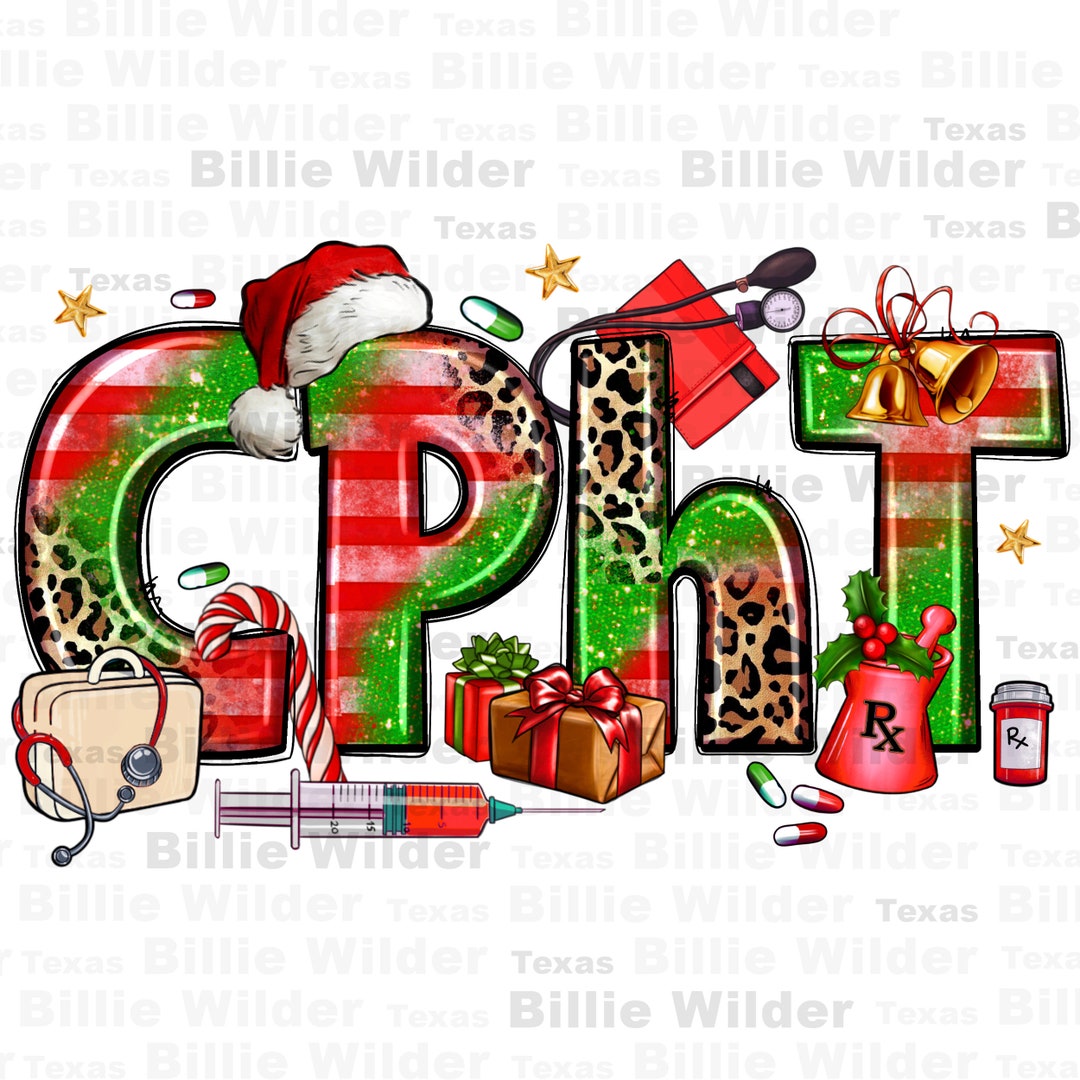 Christmas CPHT Pharmacy Technician Png, Merry Christmas Png, Happy New ...