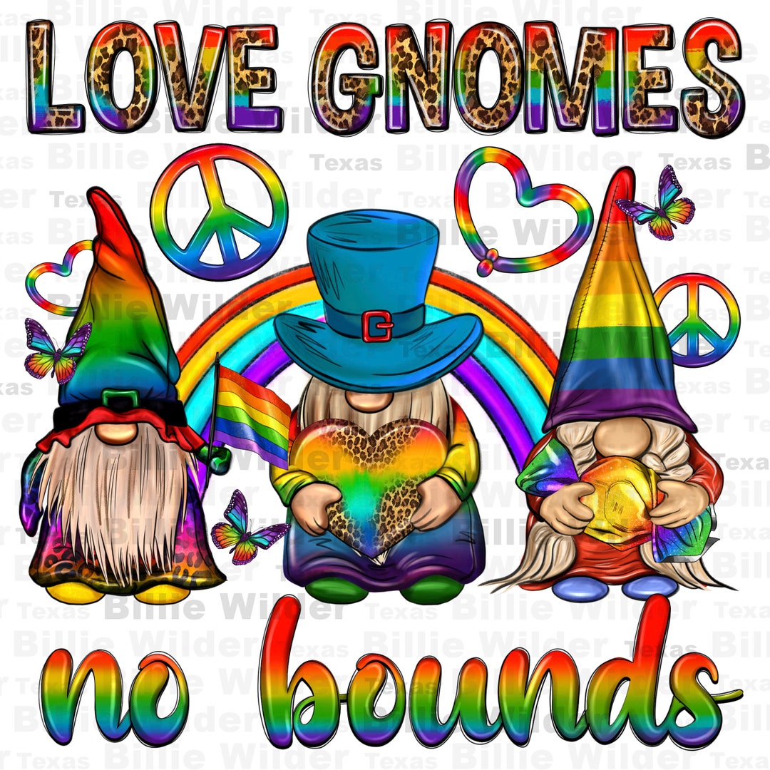 Pride Gnomes Png Sublimation Design Download, Love is Love Png, Choose ...