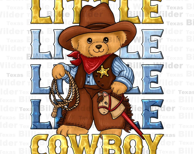 Cute Cowboy Boys Clipart Set. 30 PNG Cowboy Boys for Digital Print and ...