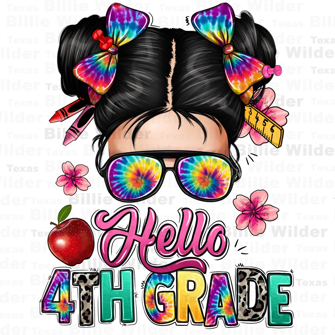 Hello Fourth Grade Png Sublimation Design Download, Graduation Png, 4th ...