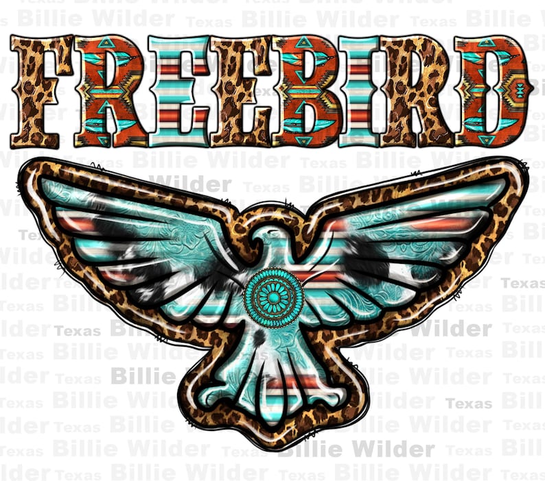 Thunderbird Freebird Png Sublimation Design Download, Western Freebird ...