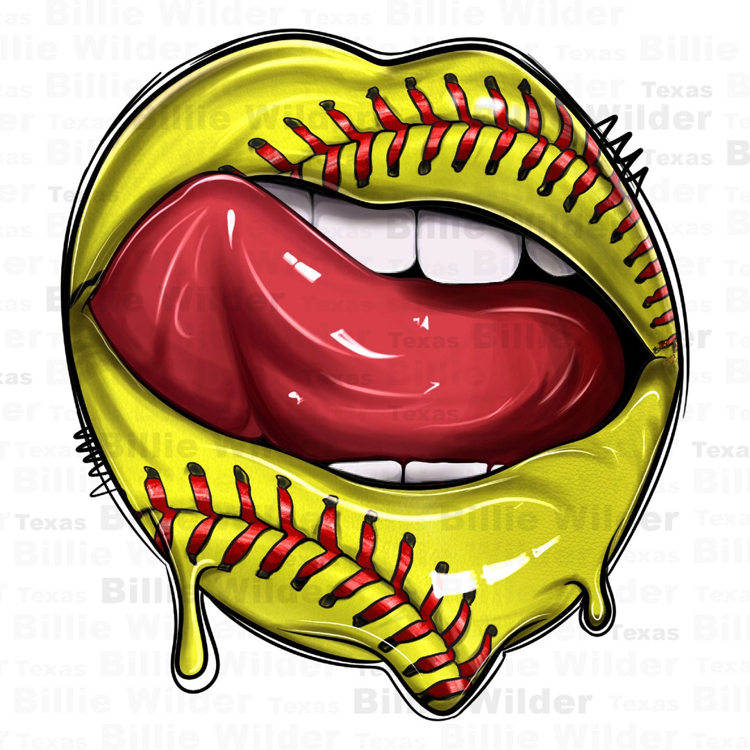 Softball Lips Png Sublimation Design Download, Softball Game Png, Softball Lips Png, Sport Png ...