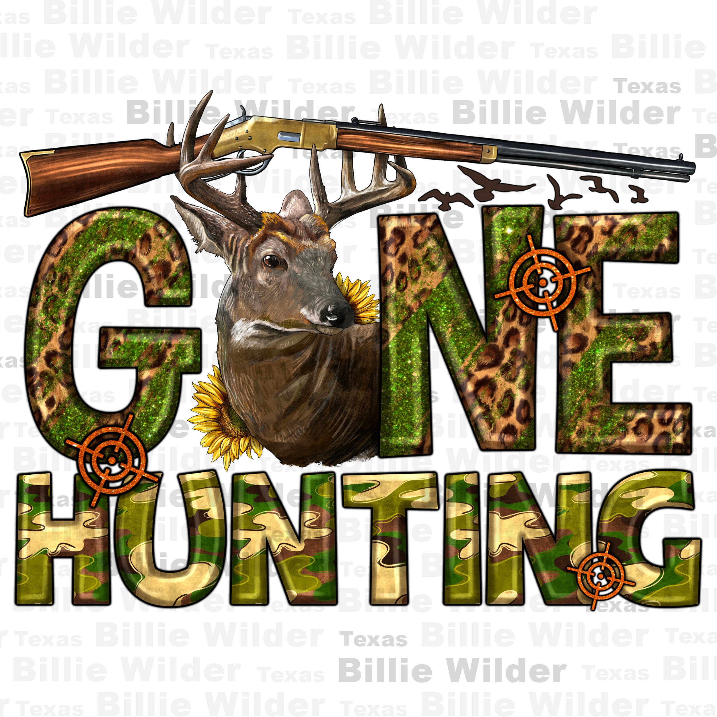 Gone Hunting Western Png Sublimation Design Download, Hunting Png ...