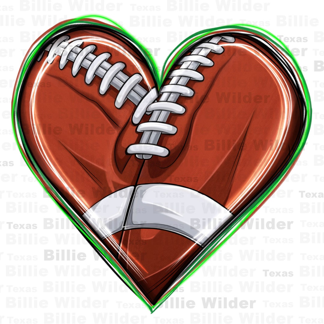 Football Heart Png Sublimation Design Download, American Football Png ...