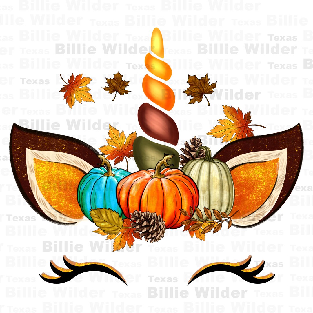 Unicorn Fall Png Sublimation Design Download, Hello Fall Png, Autumn ...