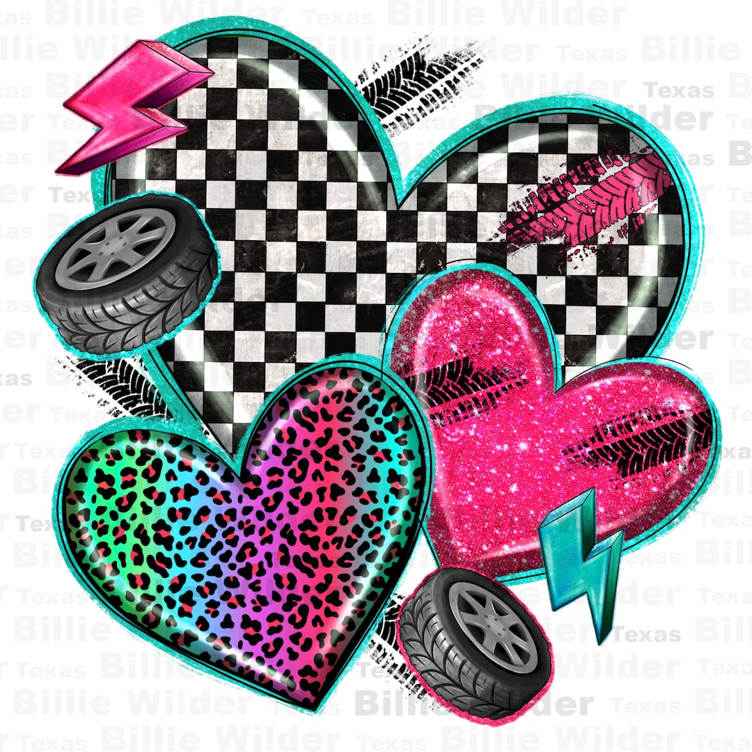 Race Hearts Png Sublimation Design Download, Race Life Png, Racing Png ...