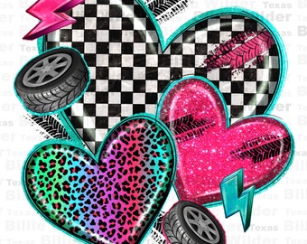 Race Hearts Png Sublimation Design Download, Racing Png, Race Sport Png ...