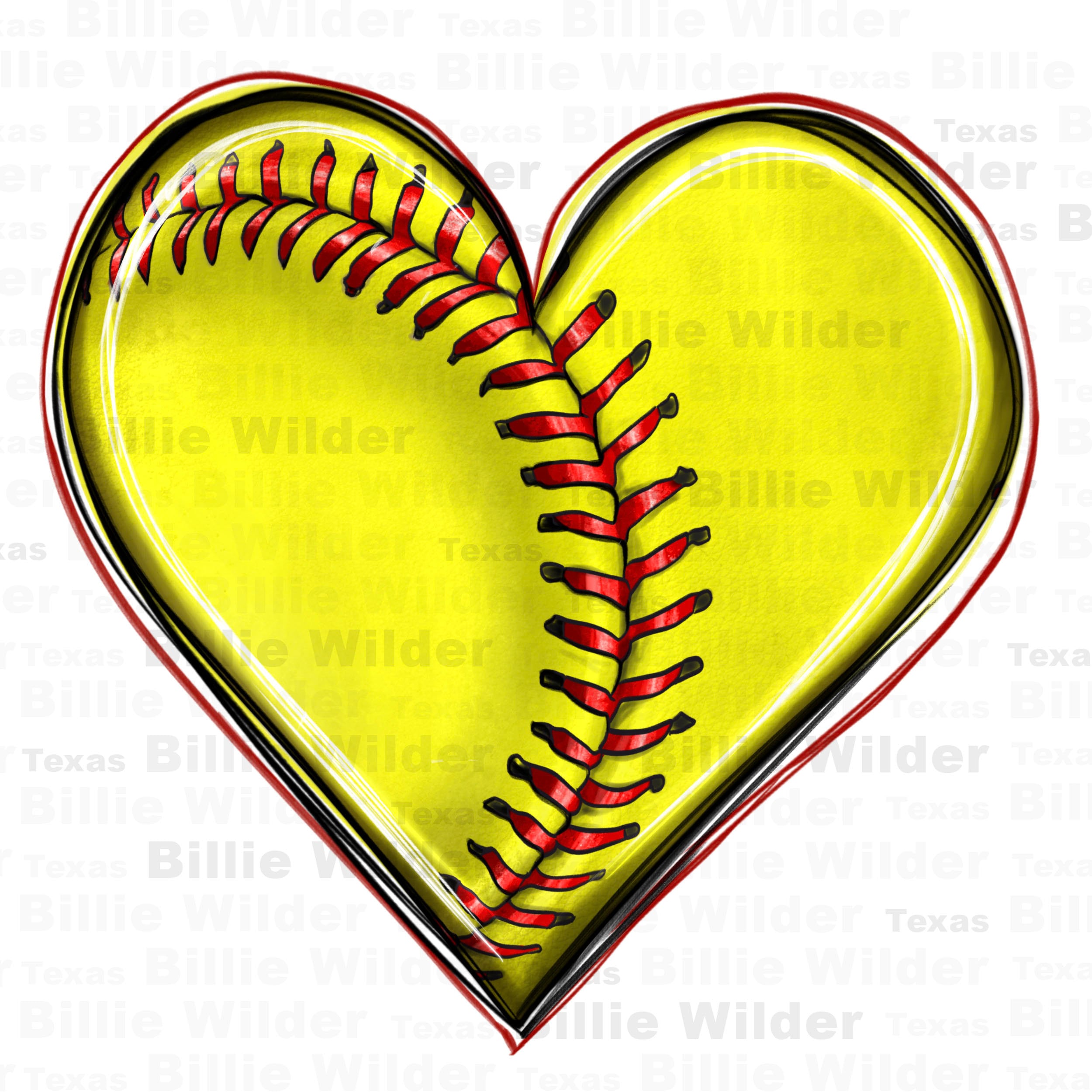 Softball Heart Png, Softball Sublimation Design Png, Heart Png, Sports ...