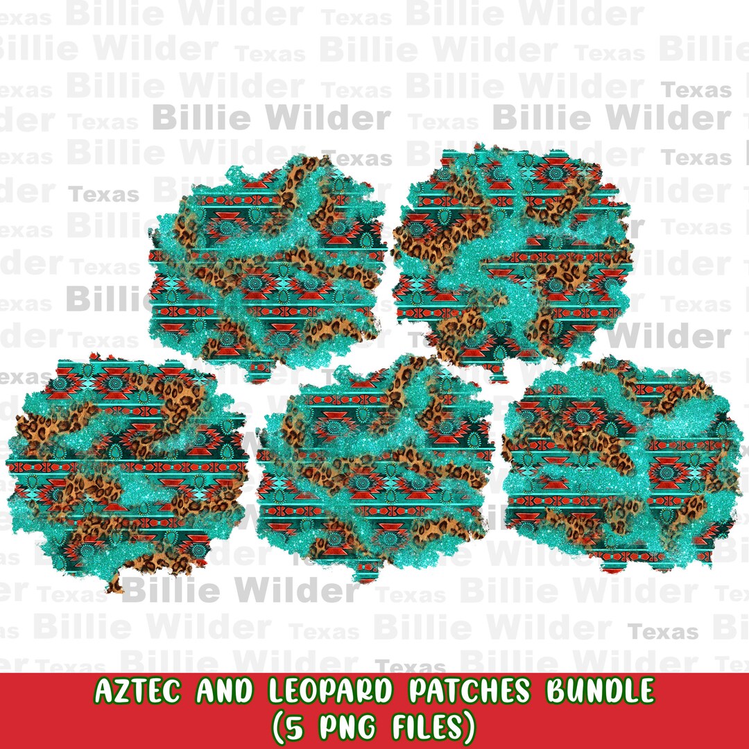 Aztec and Leopard Patches Png Sublimation Design Bundle, Patches Bundle ...