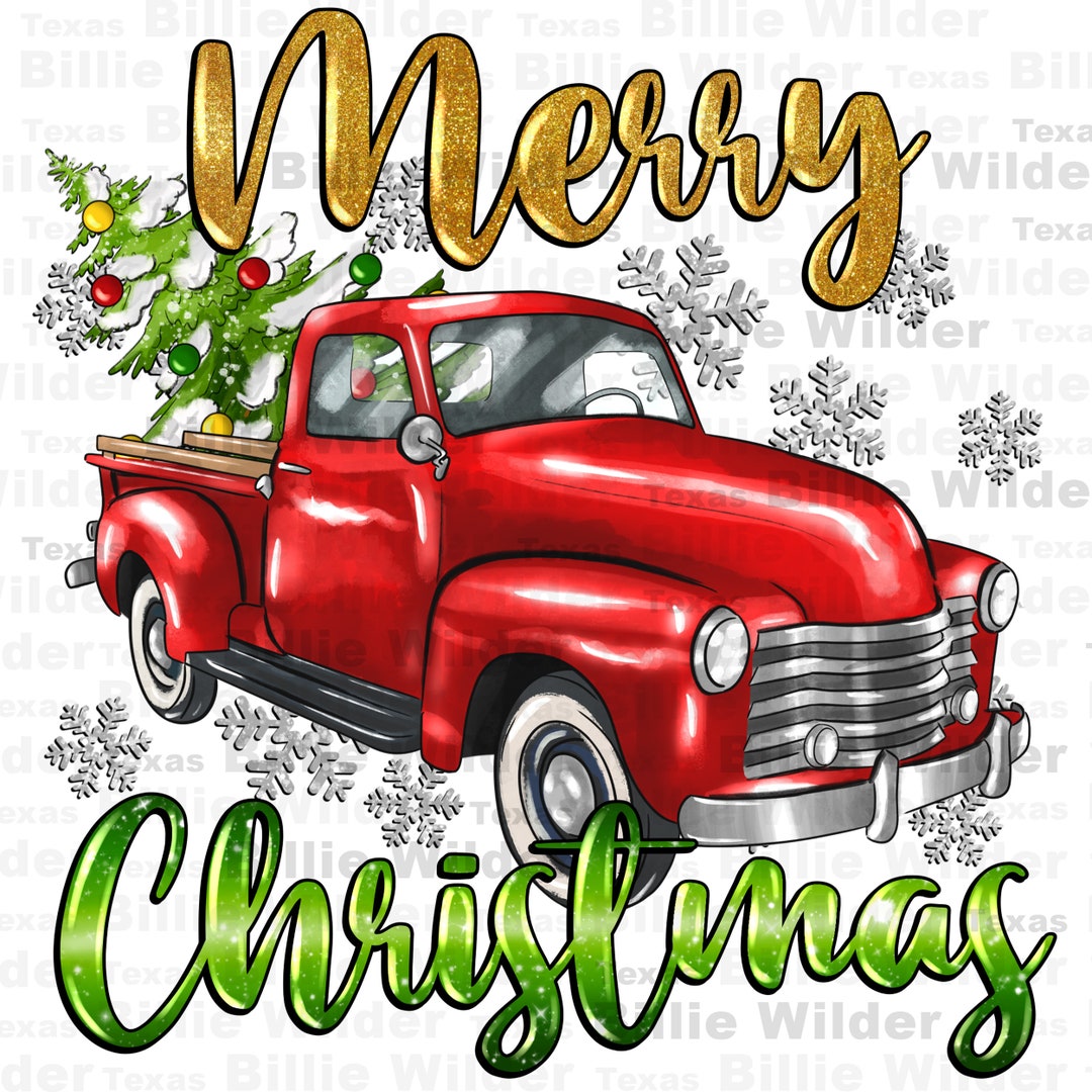 Merry Christmas Truck Png Sublimation Design Download, Merry Christmas ...
