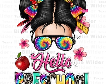 Hello Preschool Png Sublimation Design Download Before School - Etsy