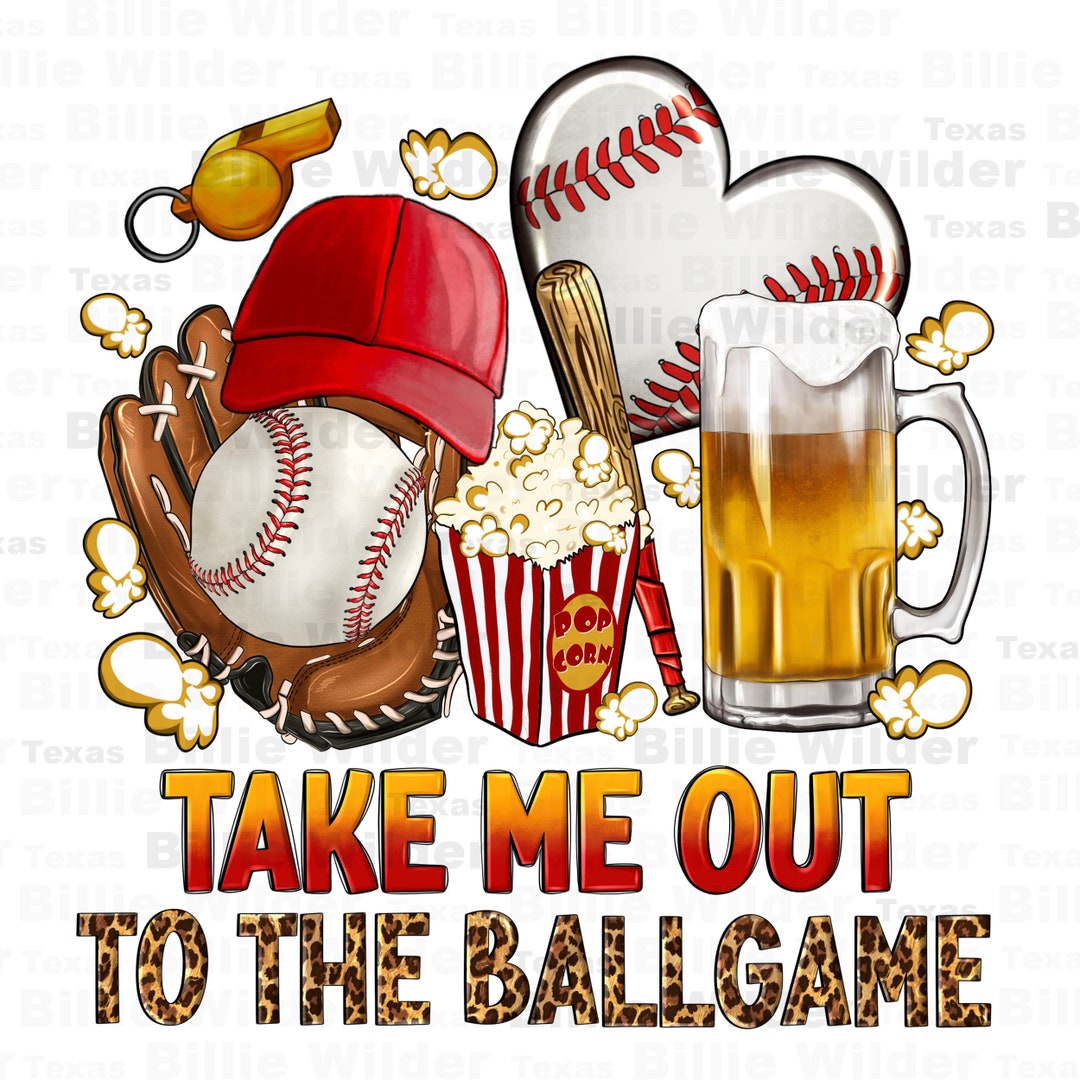 Take Me Out to the Ballgame Baseball Png Sublimation Design Download ...