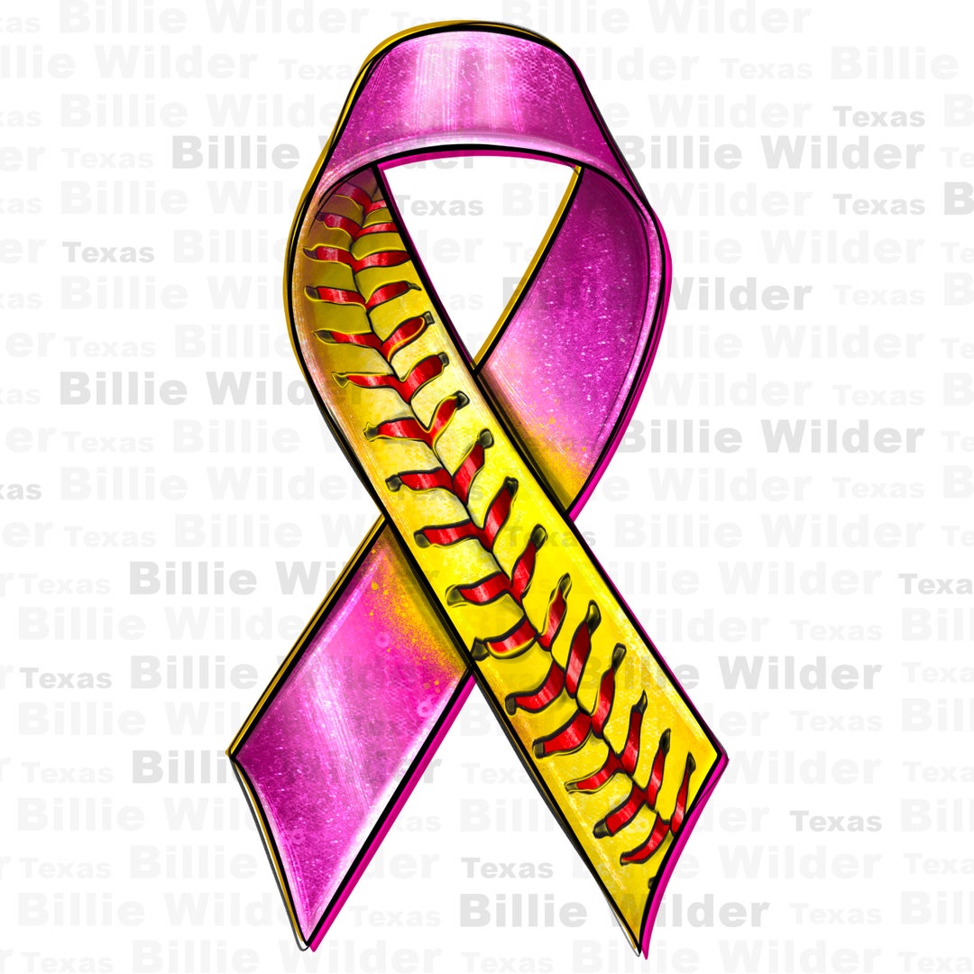 Breast Cancer Ribbon Softball Png, Cancer Awareness Png, Find a Cure ...