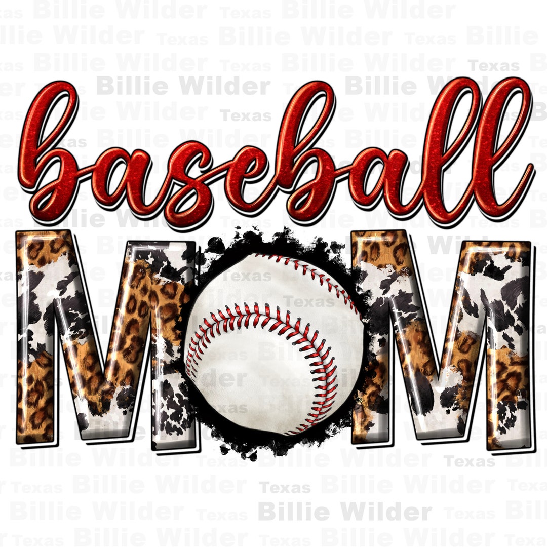 Baseball Mom With Leopard Png Sublimation Design Download, Baseball ...