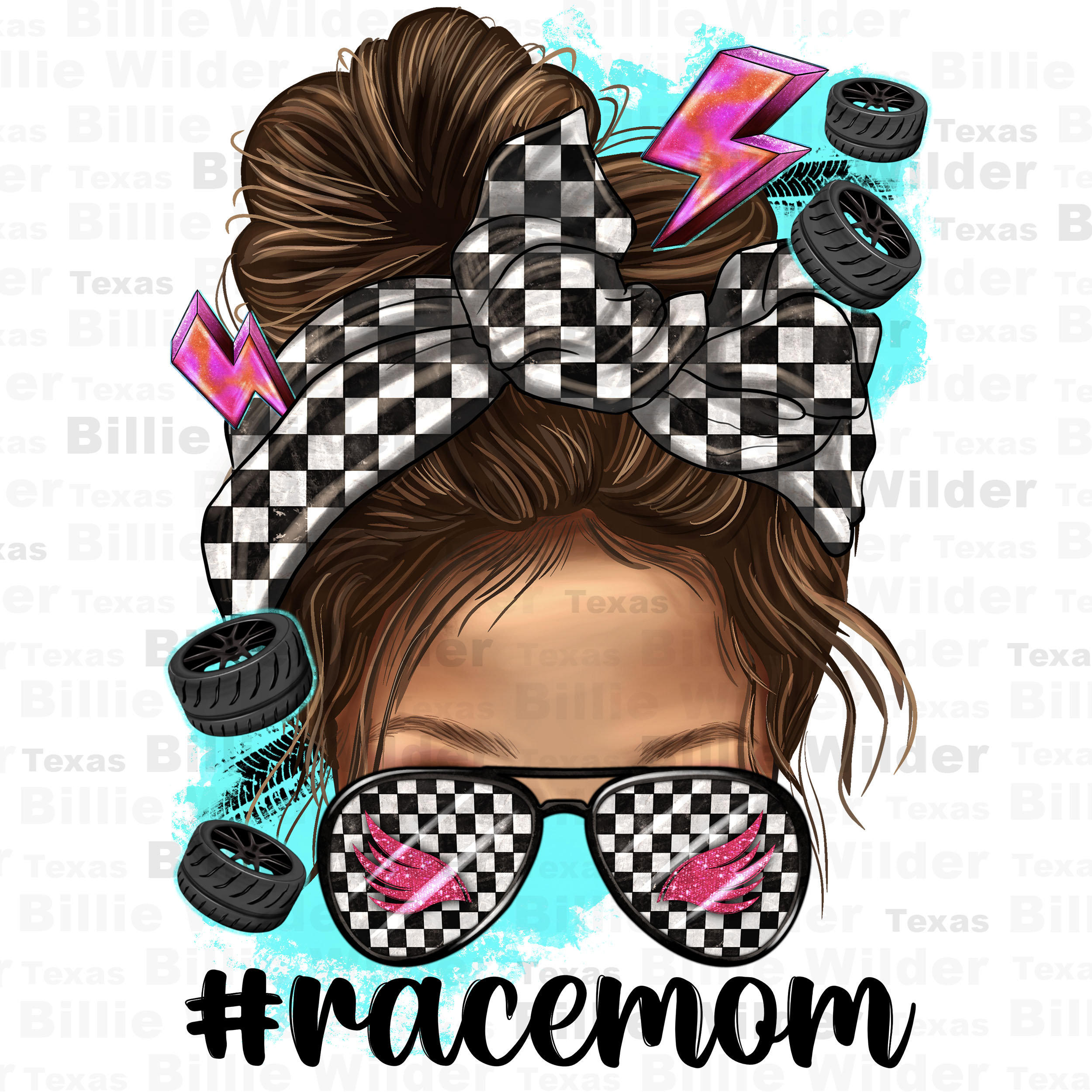 Messy Bun Race Mom Png Sublimation Design Download, Race Life Png ...