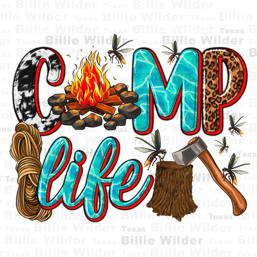 Camp Life Png Sublimation Design Download, Camping Png, Happy Camper ...