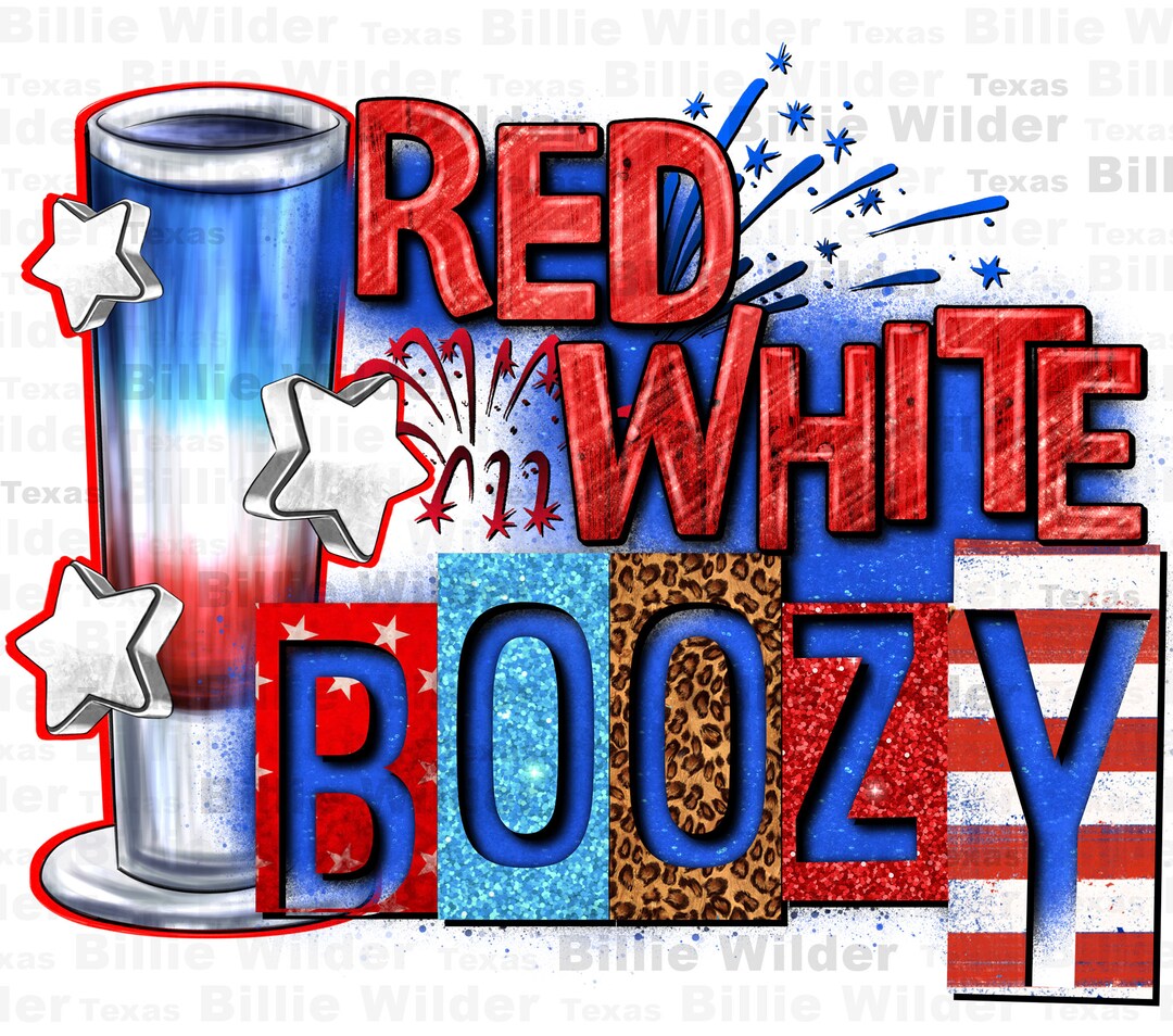 Red White Boozy Png Sublimation Design Download, 4th of July Png ...