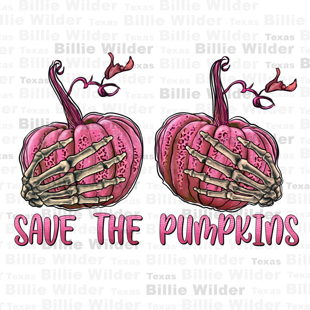 Save the Pumpkins Png Sublimation Design Download, Cancer Awareness Png ...