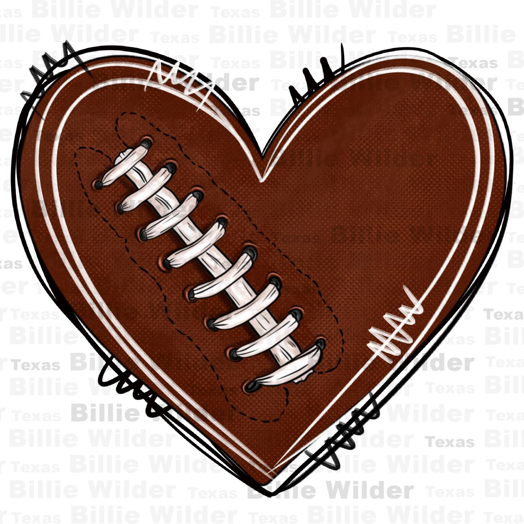 Football Heart Png,football Sublimation Design Png,football Heart Png ...