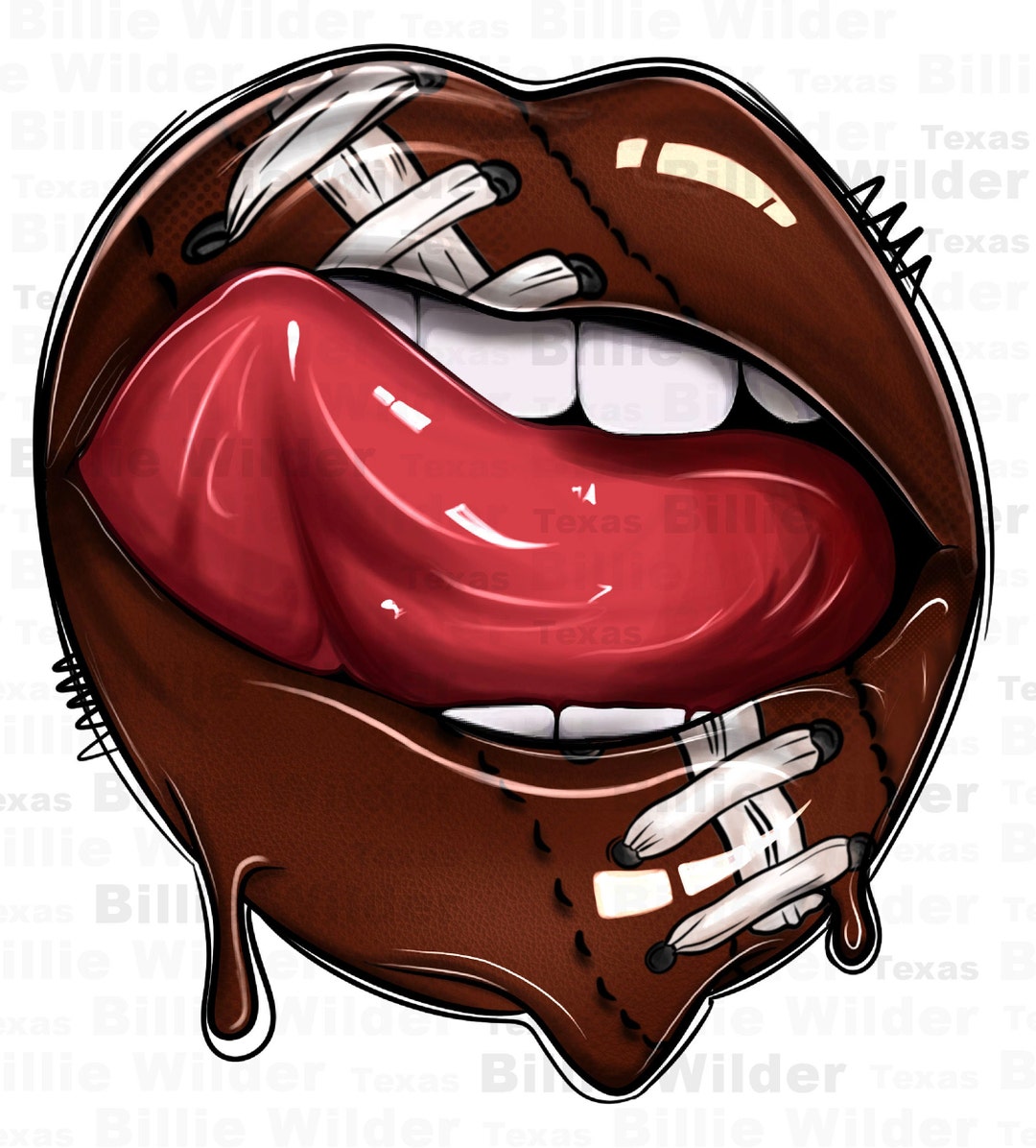 American Football Lips Png Sublimation Design Download, Football Game ...