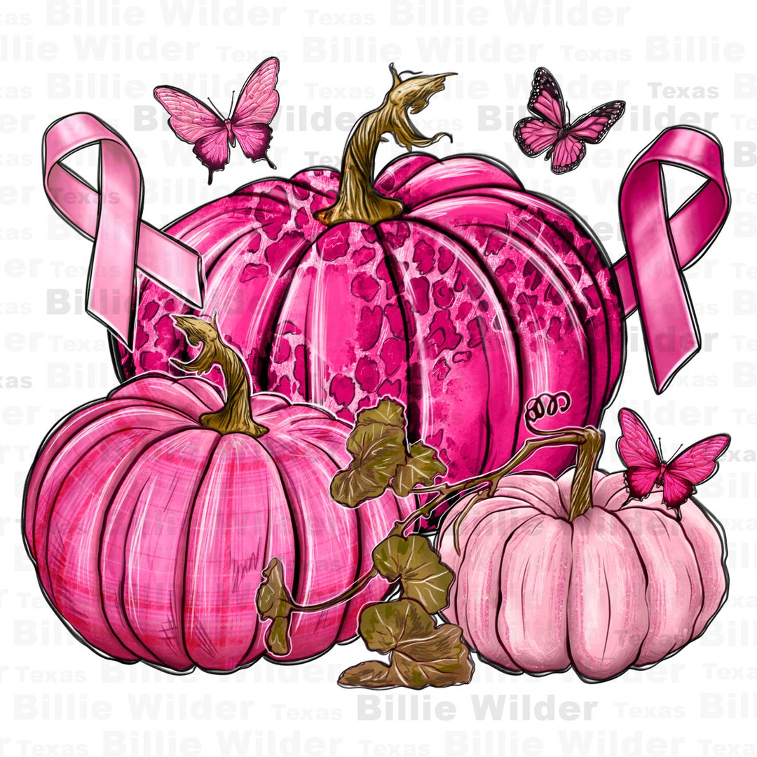 Breast Cancer We Wear Pink With Pumpkin and Ribbon Png, Cancer ...