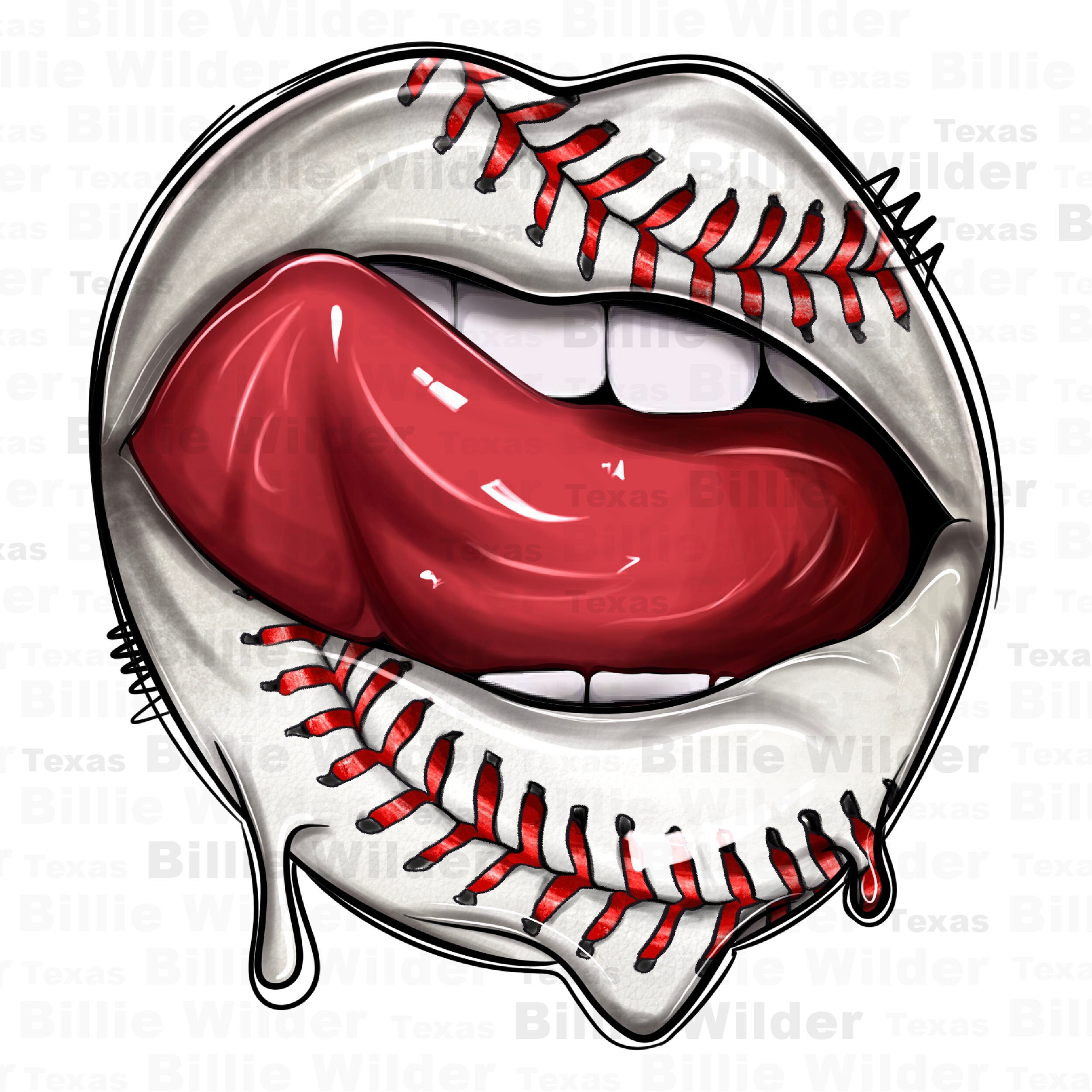 Baseball Lips Png Sublimation Design Download, Baseball Game Png ...