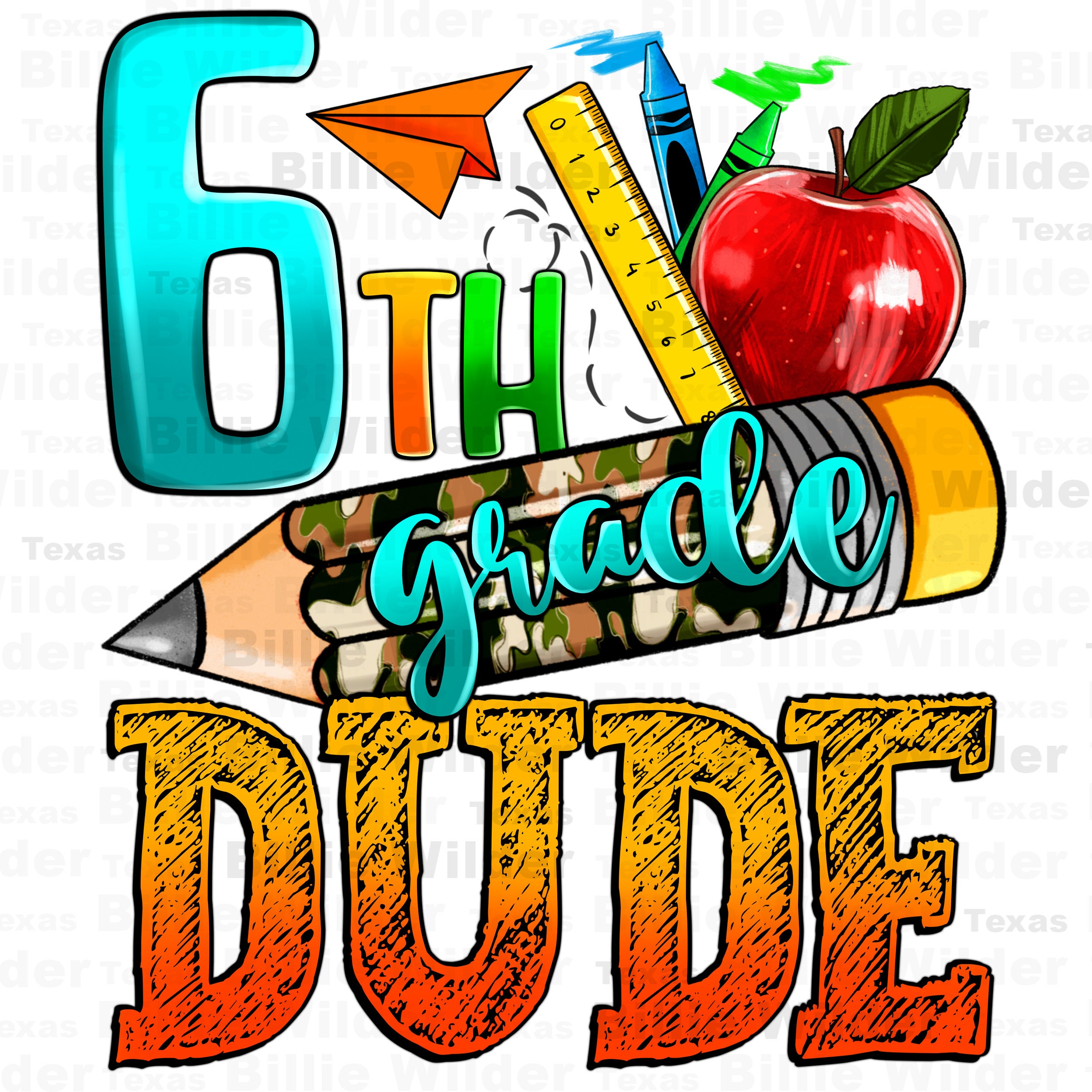 Sixth Grade Dude Png Sublimation Design Download, Graduation Png, 6th ...
