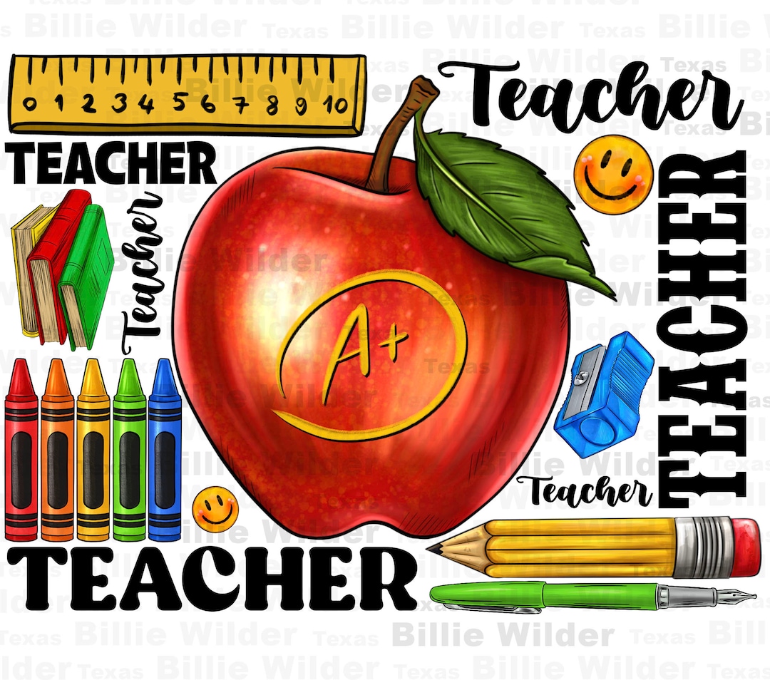 Teacher Png Sublimation Design Download, Teacher's Day Png, Back to ...