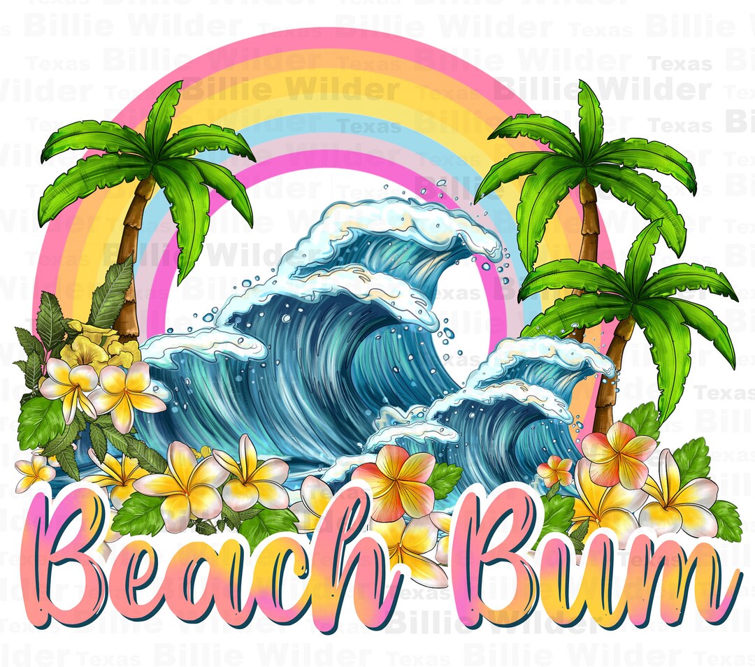 Beach Bum Png Sublimation Design Download, Hello Summer Png, Beach ...