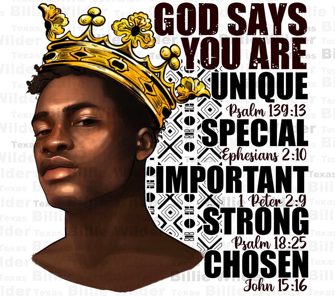 Afro Man God Says You Are Png Sublimation Design Download, Afro Man Png ...