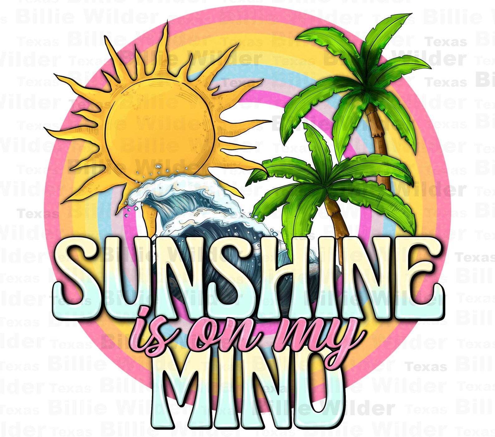 Sunshine is on My Mind Png Sublimation Design Download, Hello Summer ...
