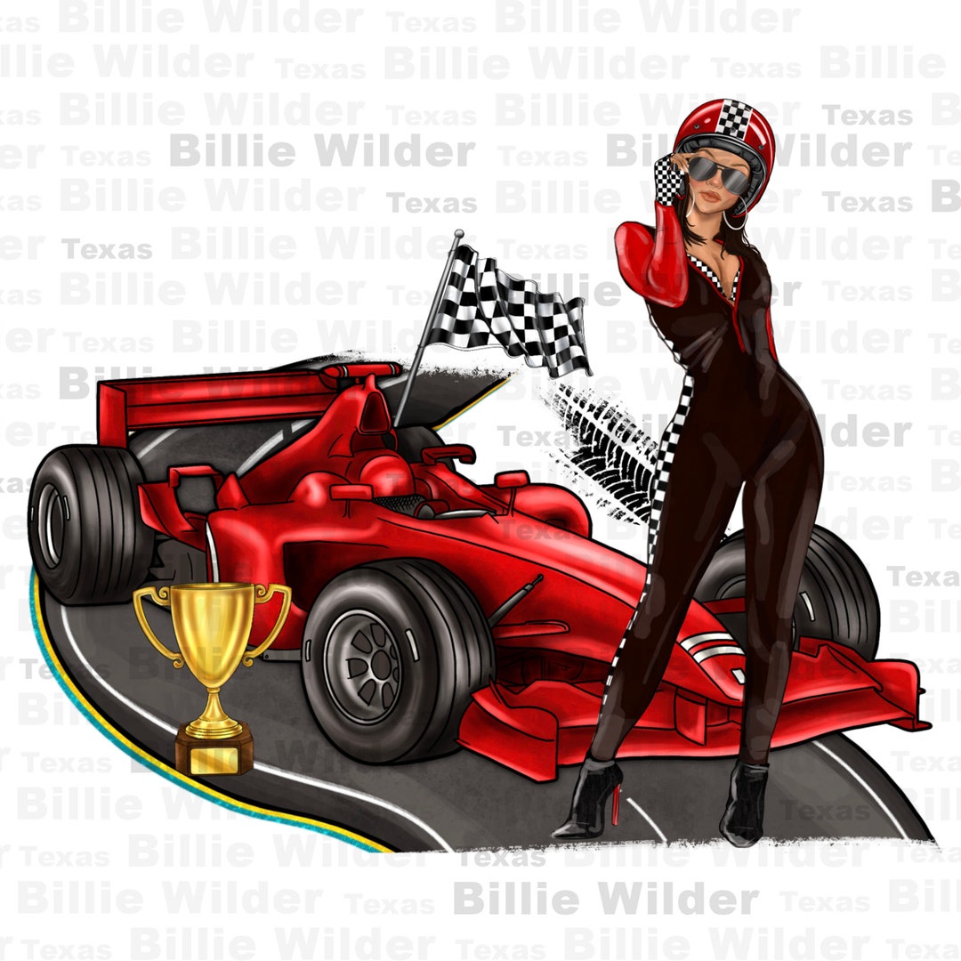 Race Girl With Formula Car and Award Png, Race Life Png, Racing Png ...