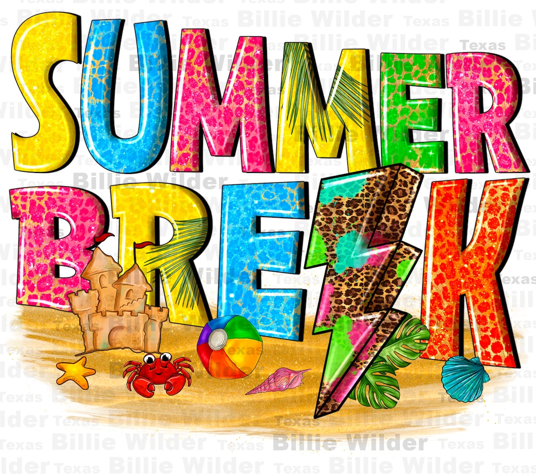 Summer Break Png Sublimation Design Download, Hello Summer Png, Beach ...