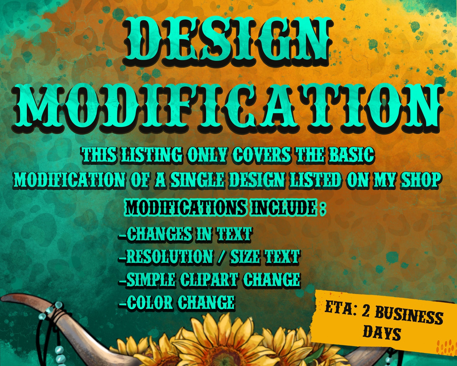 Design Modification (editing) Listing - Etsy