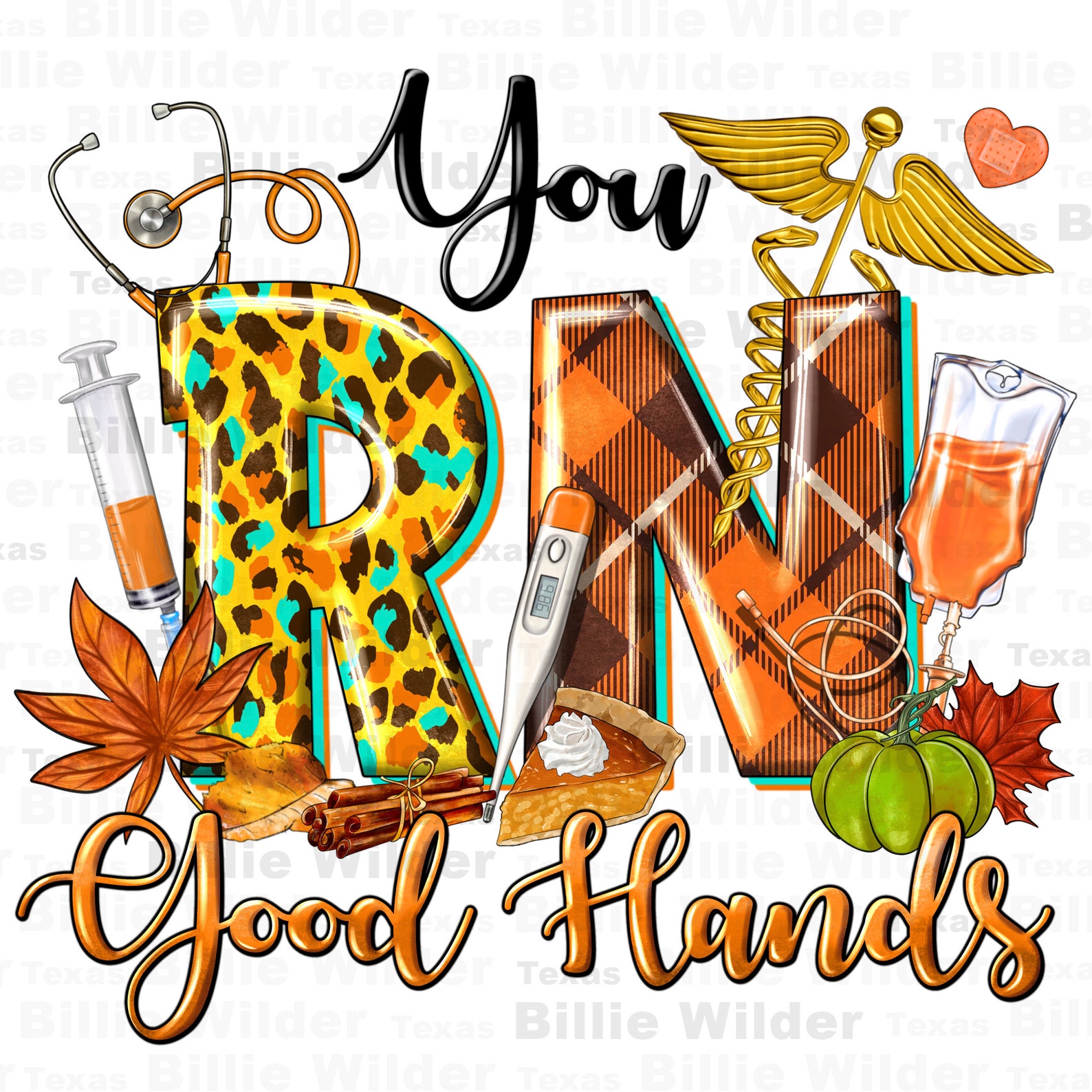 You RN Good Hands Fall Png Sublimation Design Download, Hello Fall Png ...