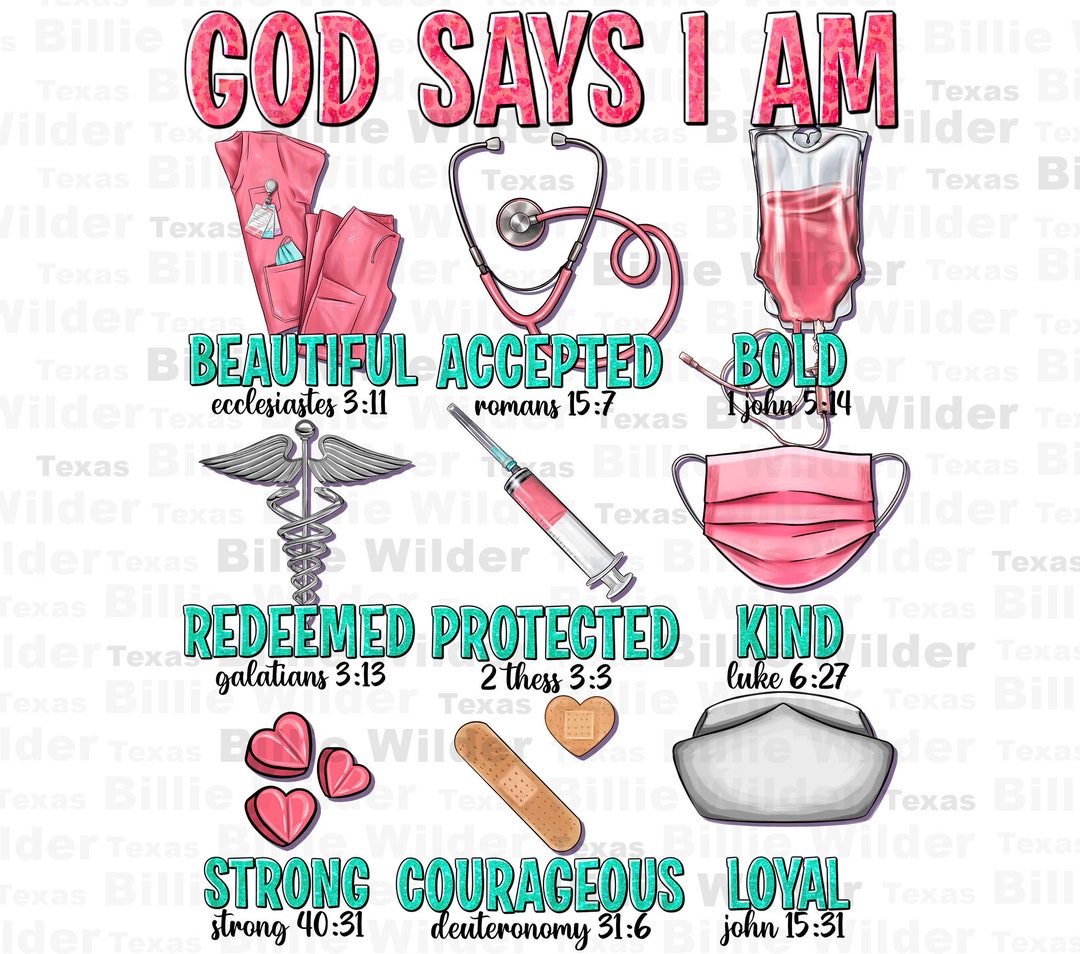 God Says I Am Png Sublimation Design Download Christian Png - Etsy