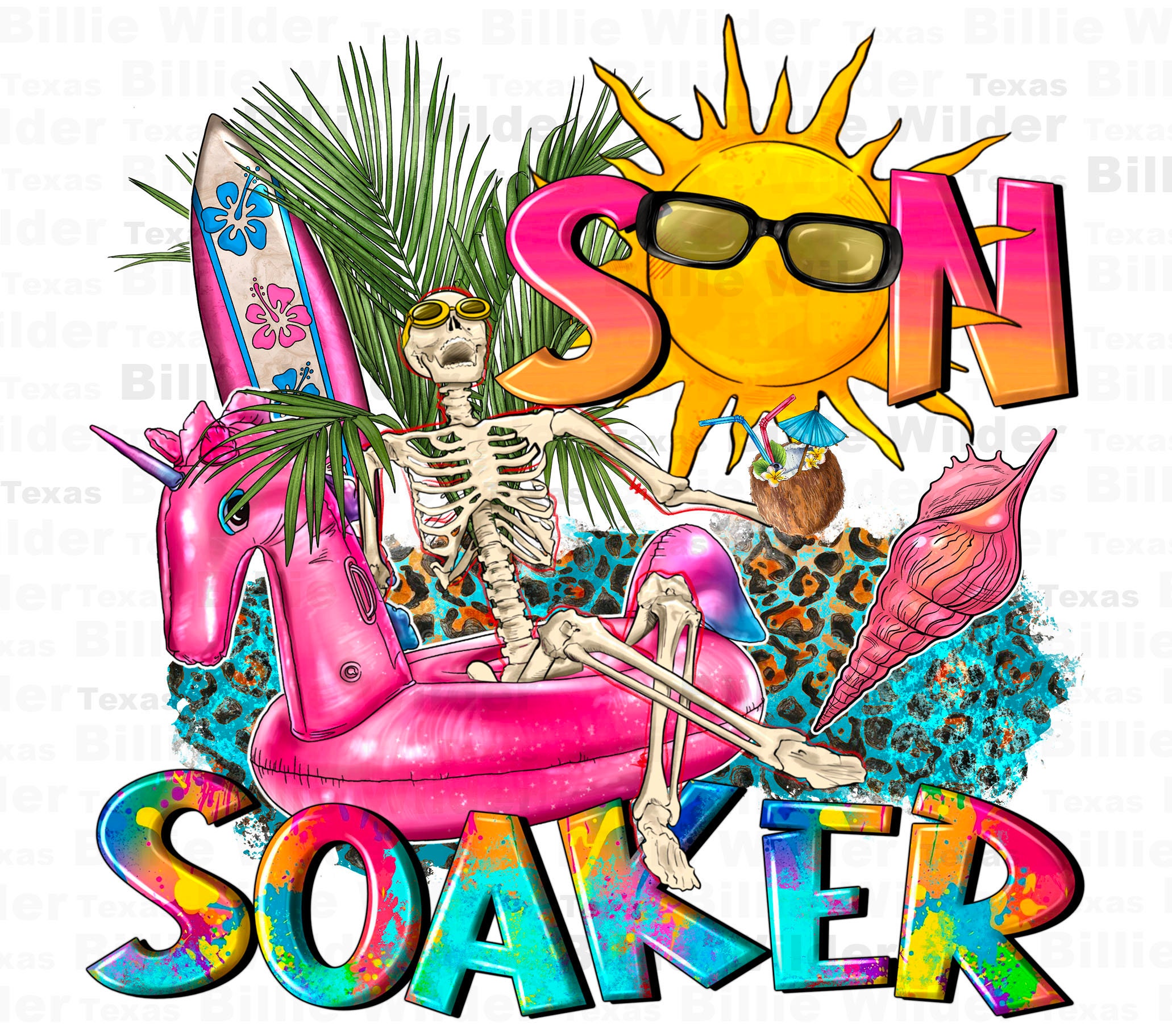 Sun Soaker Png Sublimation Design Download Hello Summer Png - Etsy