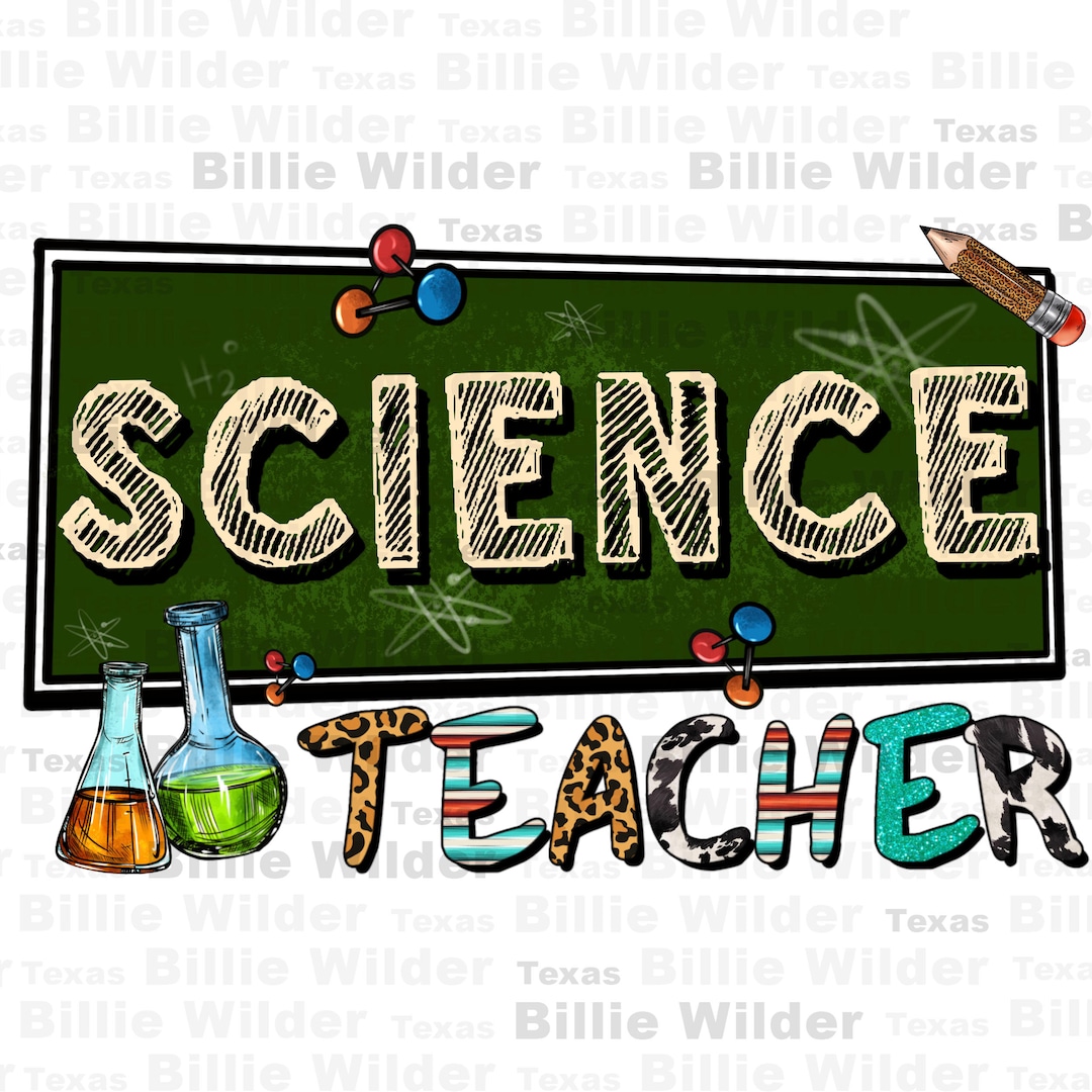 Science Teacher Png Sublimation Design Download, Teacher's Day Png ...