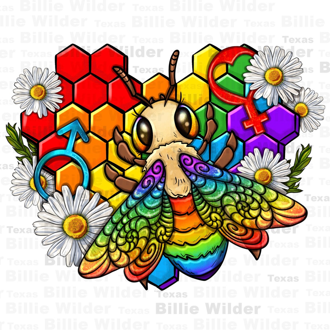 Pride Bee With Daisy LGBTQ Png Love is Love Png Choose Love - Etsy