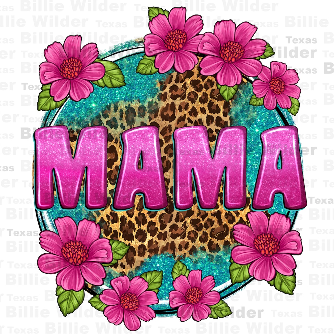 Mama Leopard Background Png Sublimation Design Download, Mother's Day ...