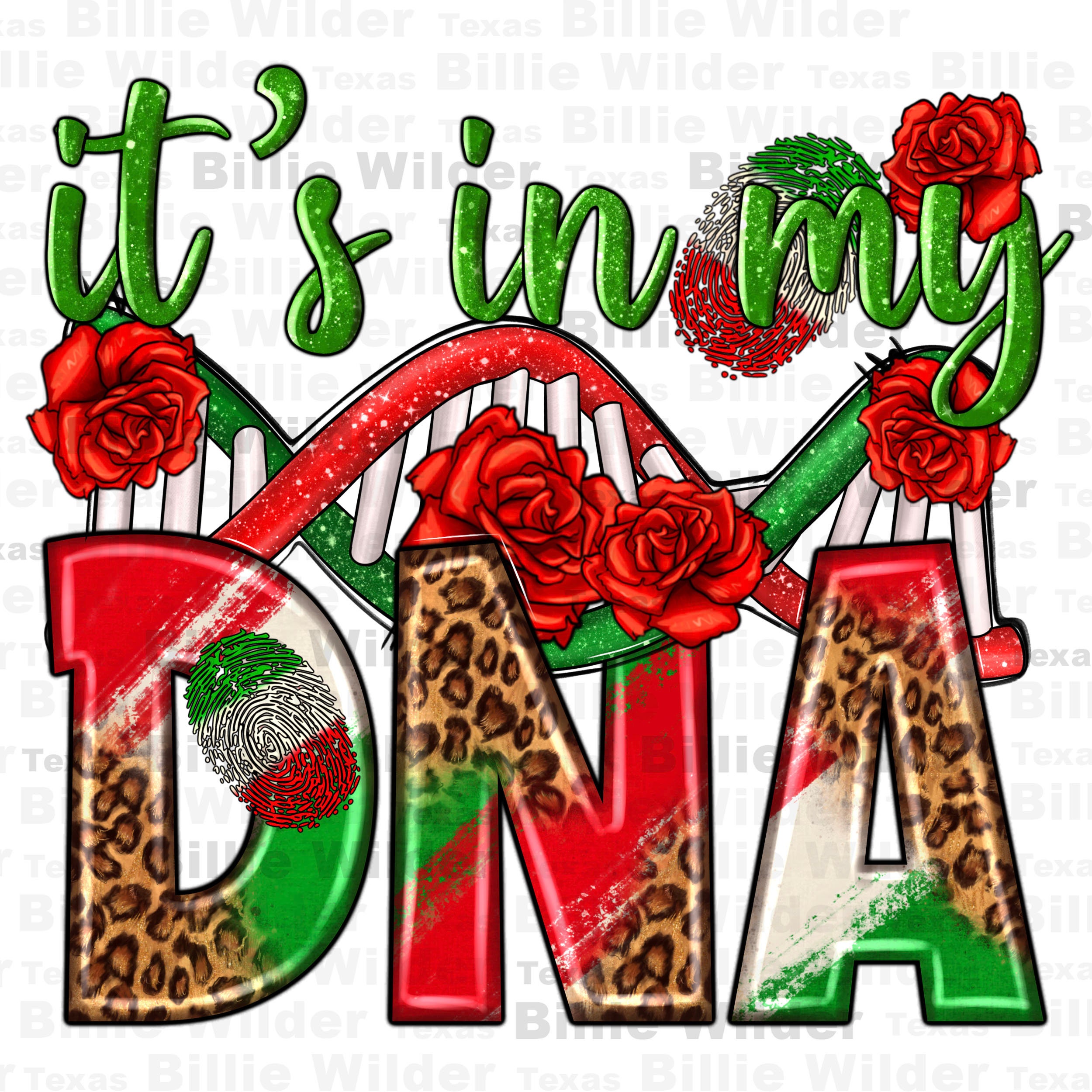 It's in My Dna Mexico Png Sublimation Design Download, Mexican Roses ...