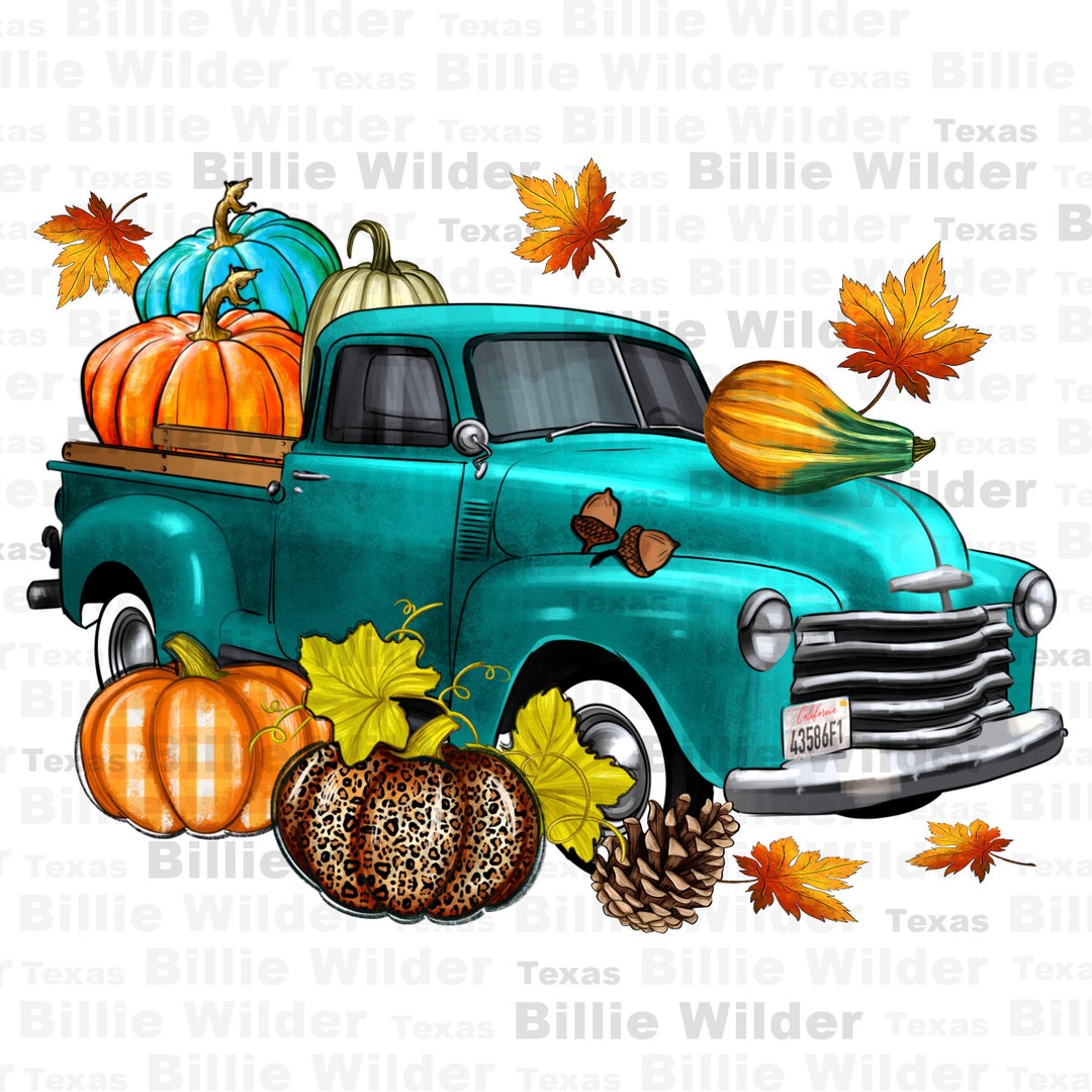 Fall Farm Truck Png Sublimation Design Download, Hello Fall Png, Autumn ...