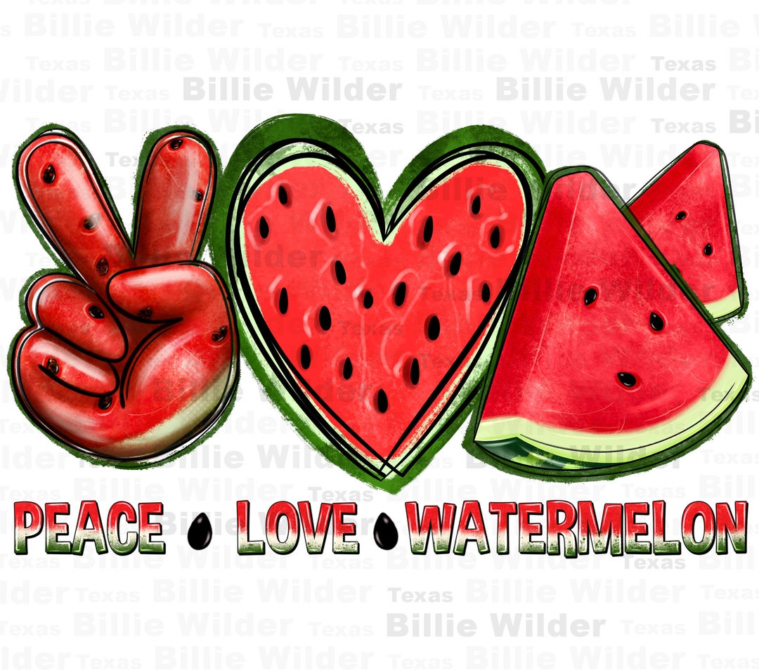 Peace Love Watermelon Png Sublimation Design Download, Hello Summer Png ...