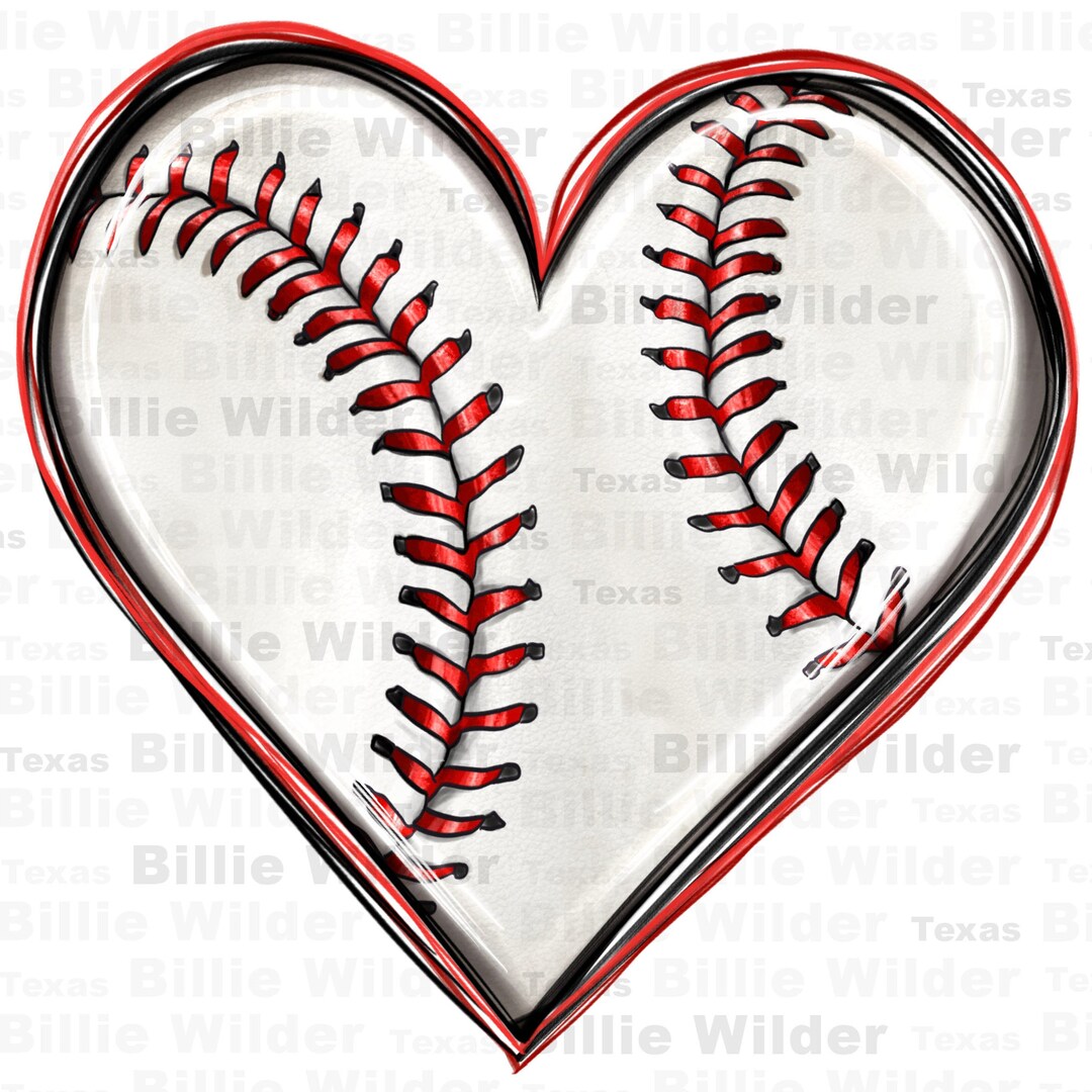 Baseball Heart Png, Baseball Sublimation Design Png,baseball Heart Png ...
