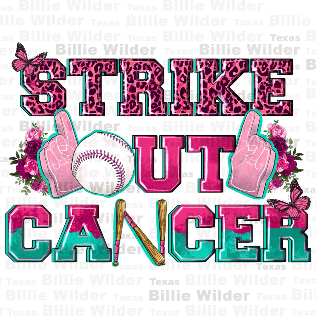 Strike Out Cancer Baseball Png, Cancer Awareness Png, Find a Cure Png ...