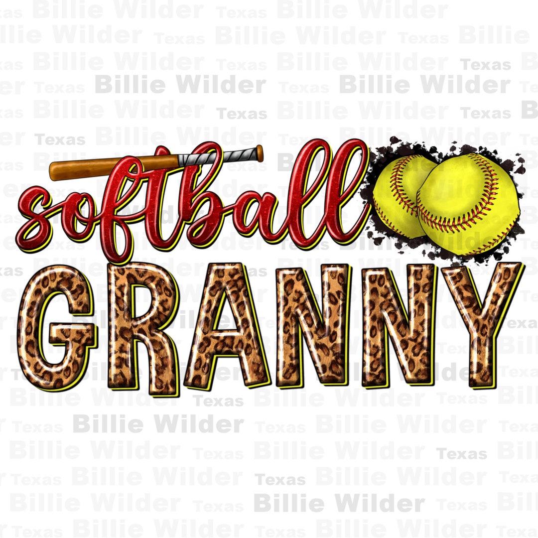 Softball Granny With Leopard Png Sublimation Design Download, Softball ...