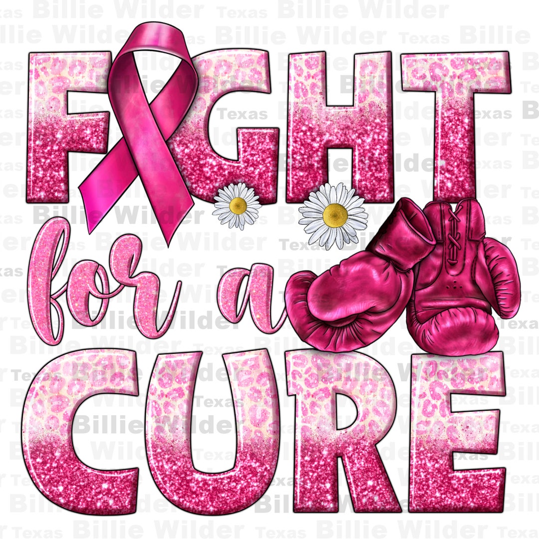 Fight for a Cure Png Sublimation Design Download, Cancer Awareness Png ...