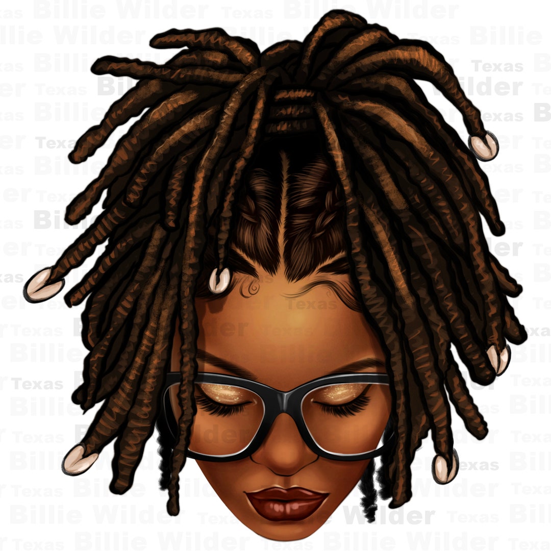 Afro Locs Messy Bun Png Sublimation Design Download, Dreadlock Png ...