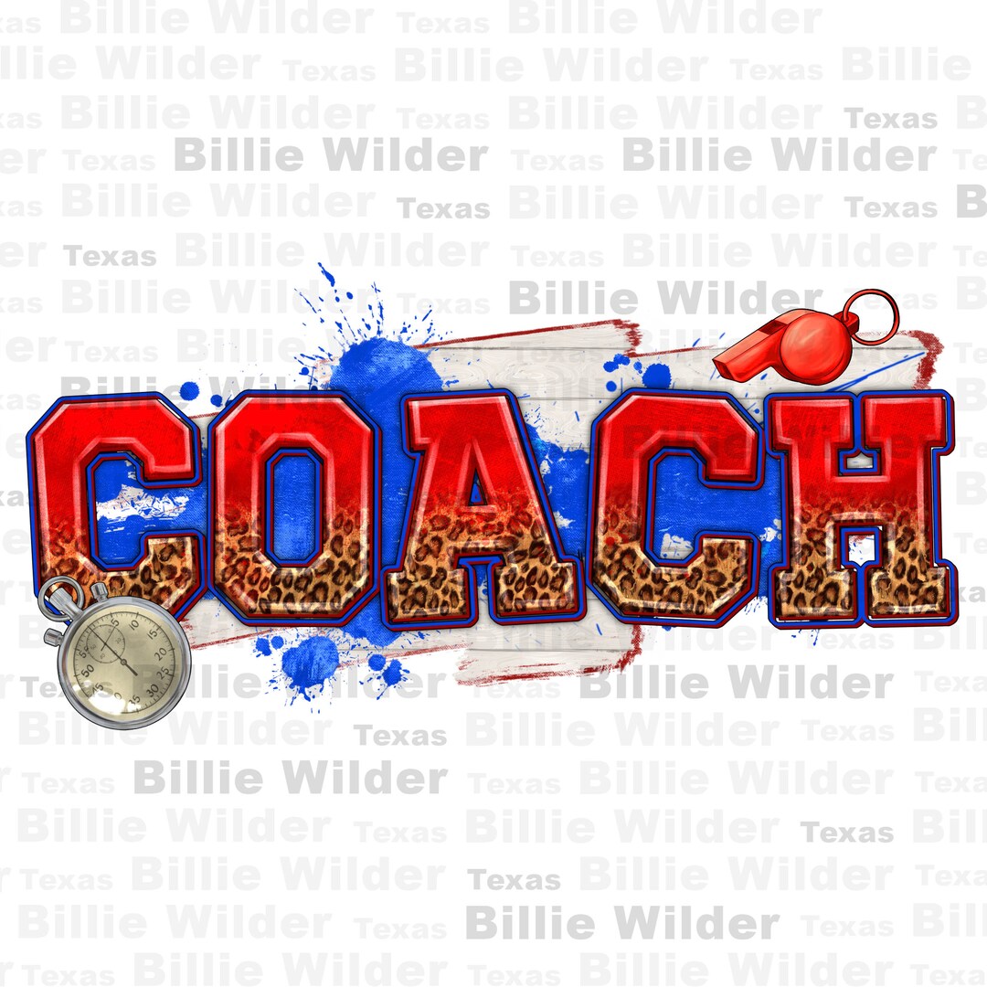 Coach Png Sublimation Design Download, Sport Png, Game Day Png, Western ...