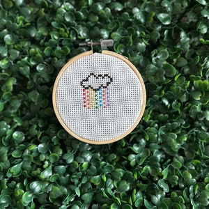 Rainbow Cloud Cross Stitch Pattern - Etsy